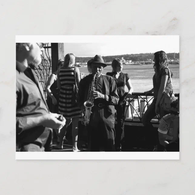 Saxophone Player Postcard | Zazzle
