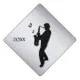 Saxophone Player with Year Graduation Cap Topper | Zazzle