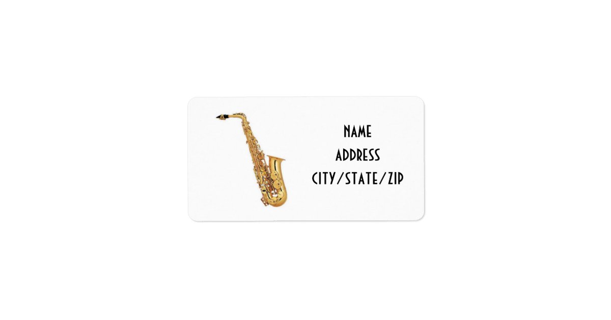 ***SAXOPHONE PLAYER'S*** ADDRESS LABELS | Zazzle