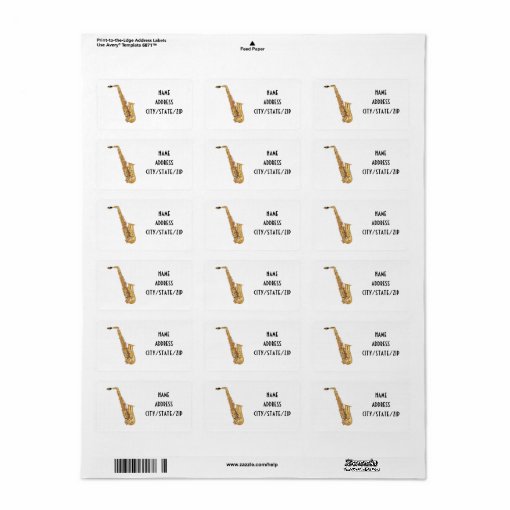 ***SAXOPHONE PLAYER'S*** ADDRESS LABELS | Zazzle