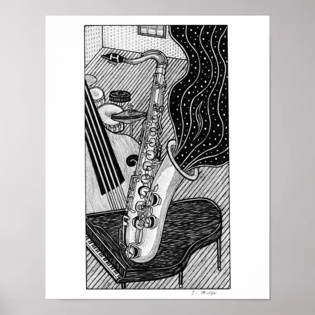 Saxophone Poster | Zazzle