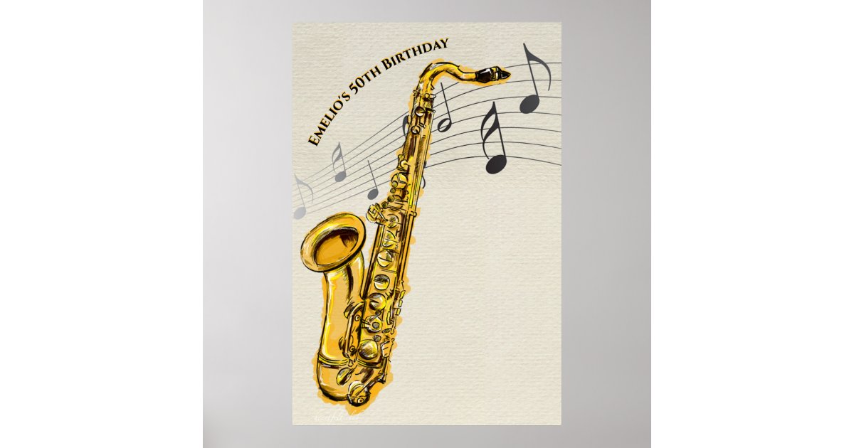 Saxophone Poster | Zazzle