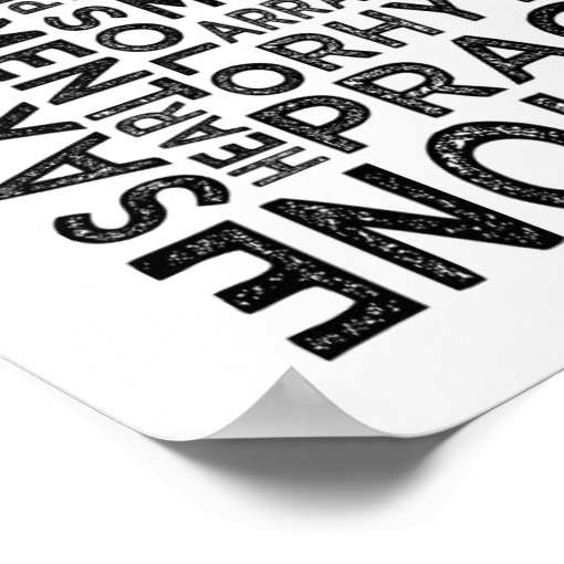 Saxophone Typography Poster | Zazzle