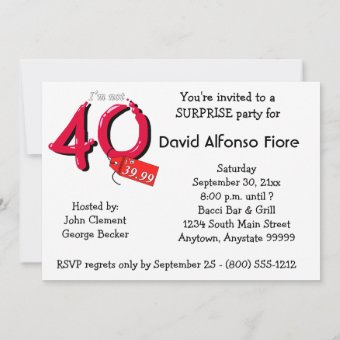 Say Goodbye To 39 A 40th Birthday Celebration Invitation | Zazzle