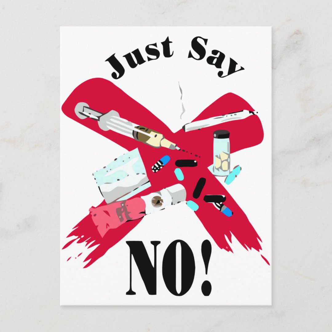 Say No to Drugs Postcard | Zazzle