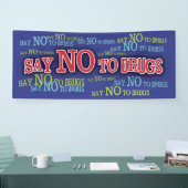 Say No To Drugs Red Ribbon Week School Banner | Zazzle