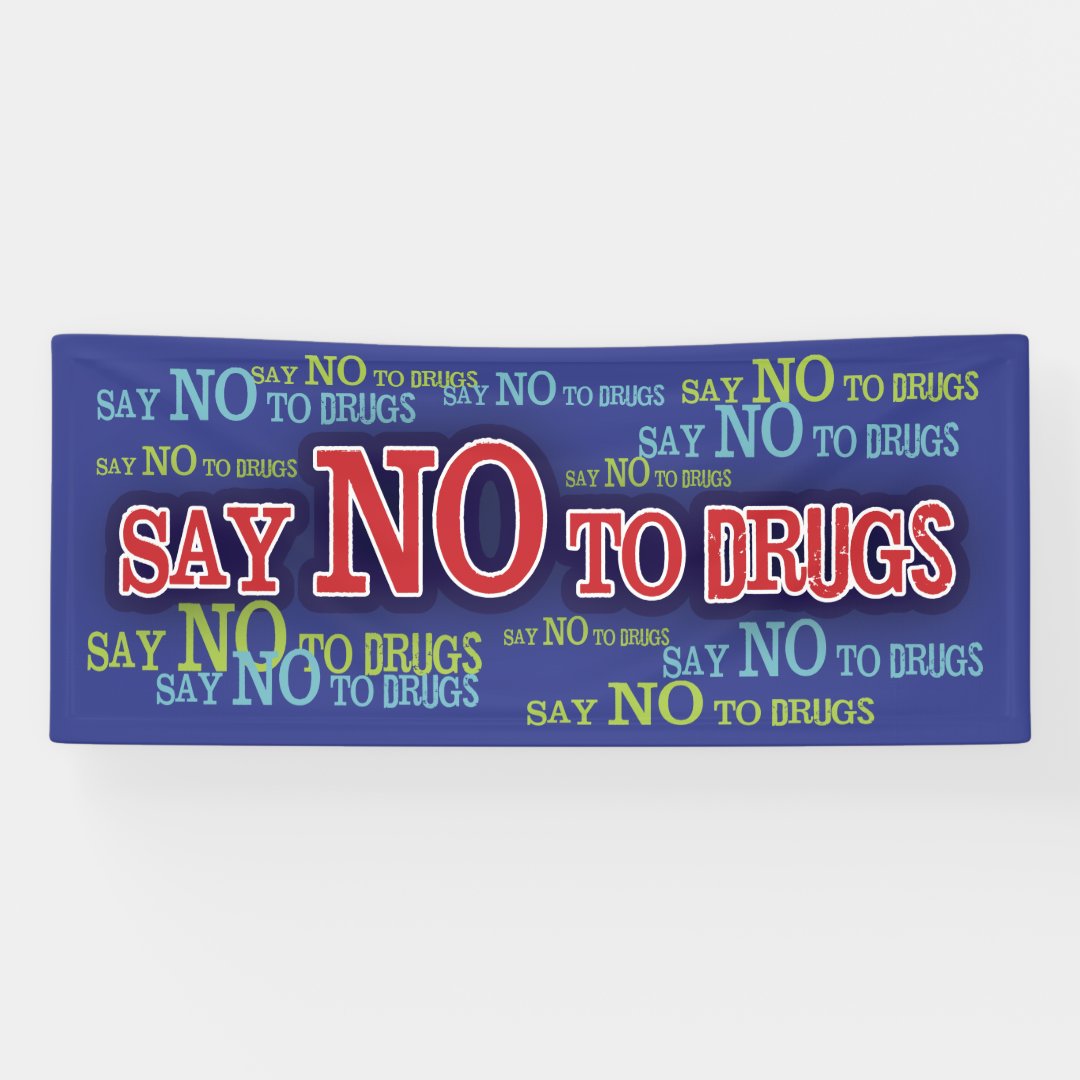 Say No To Drugs Red Ribbon Week School Banner | Zazzle