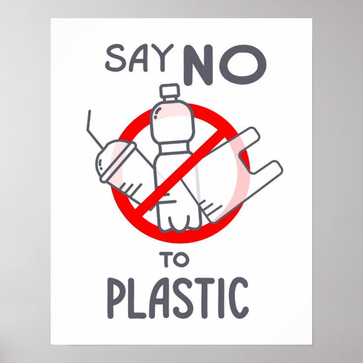Say No To Plastic Poster | Zazzle