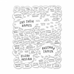 say their names sticker | Zazzle