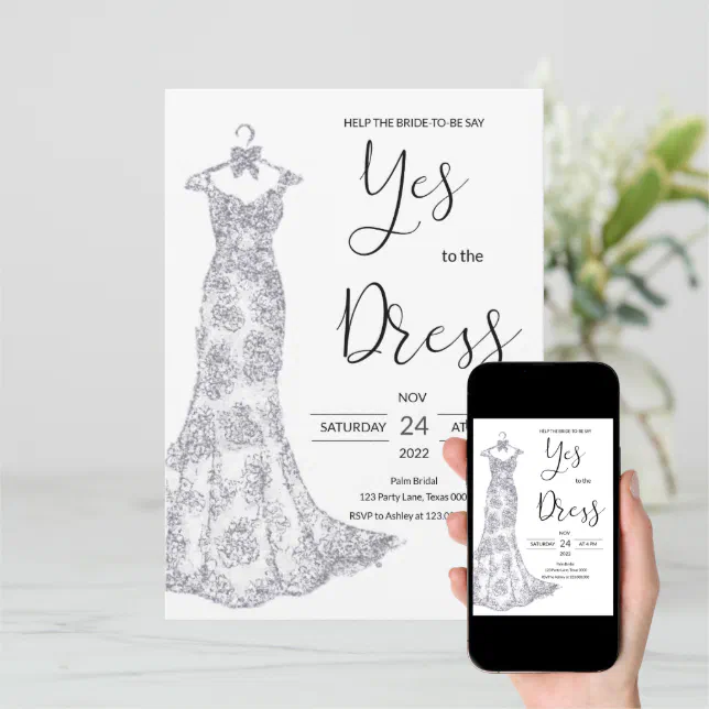 Say Yes To The Dress Invitation | Zazzle