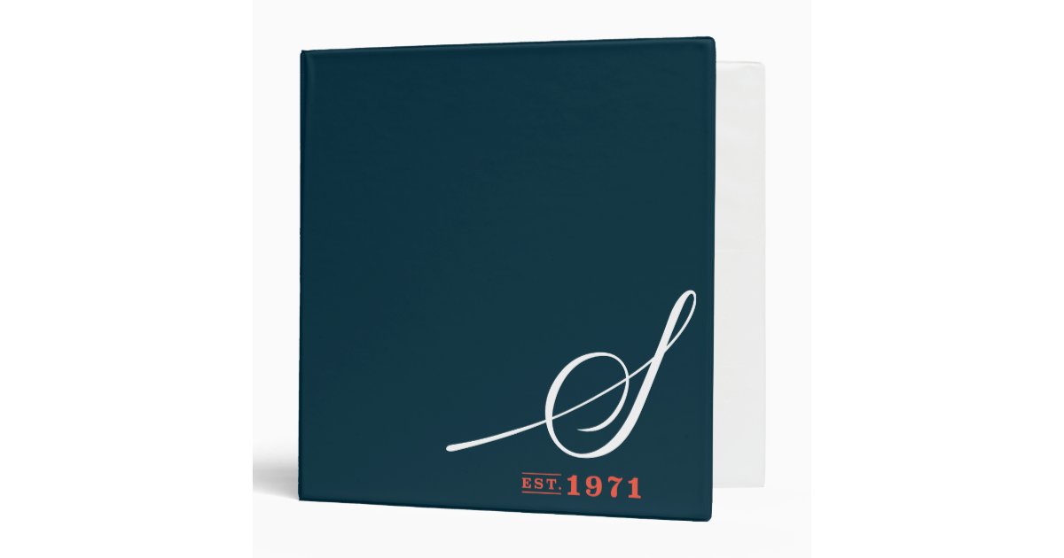 Saybrook Binder - Navy | Zazzle
