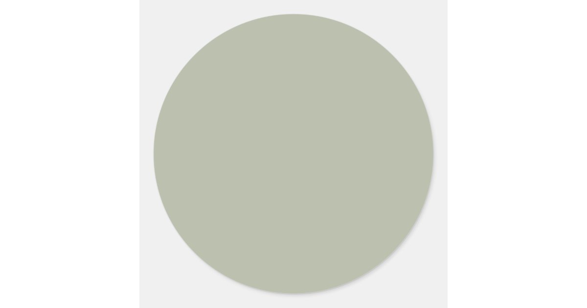 Saybrook Sage Solid Color Classic Round Sticker | Zazzle