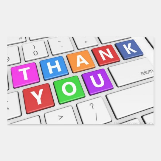***SAYING THANK YOU**** COMPUTER STYLE STICKER | Zazzle.com