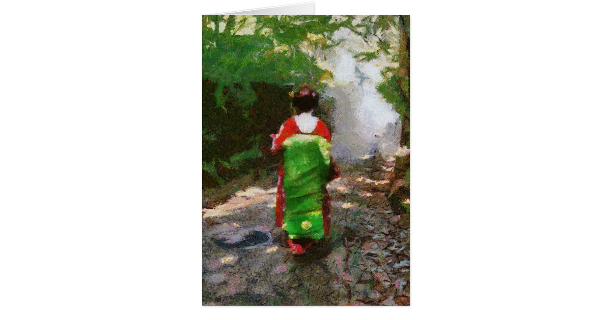 Sayonara maiko-san card | Zazzle