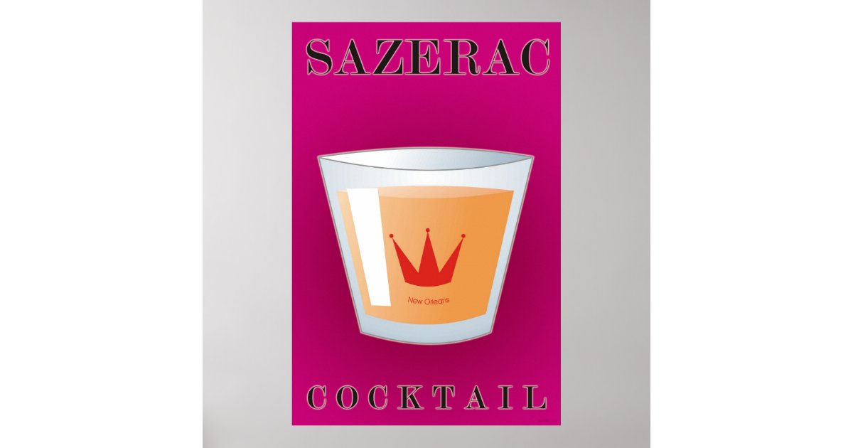 Sazerac Cocktail Poster | Zazzle