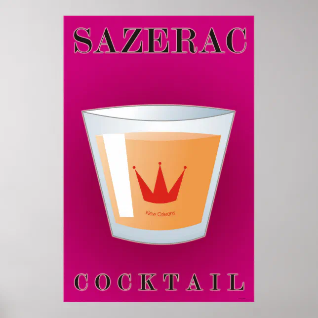 Sazerac Cocktail Poster | Zazzle