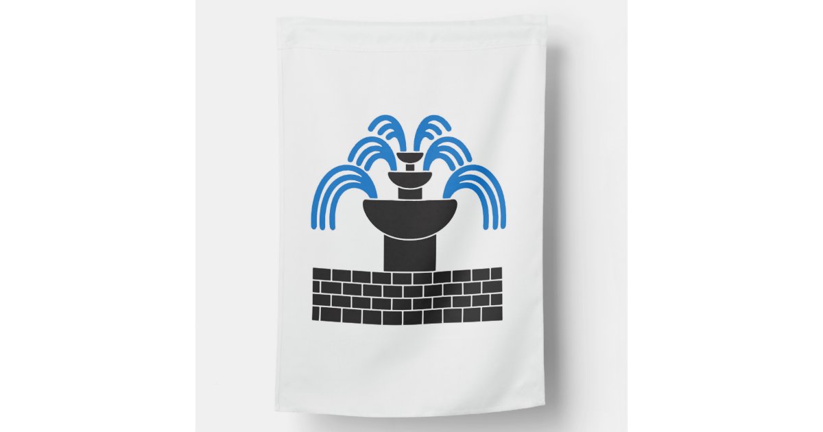 SCA Fontaine dans Sable House Flag | Zazzle