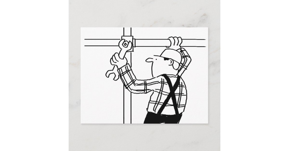 Scaffolder and Scaffolding Cartoon Postcard | Zazzle
