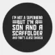 Scaffolder Son Scaffold Builder Scaffolding Classic Round Sticker | Zazzle