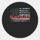 Scaffolder USA Flag Scaffolding Builder Classic Round Sticker | Zazzle