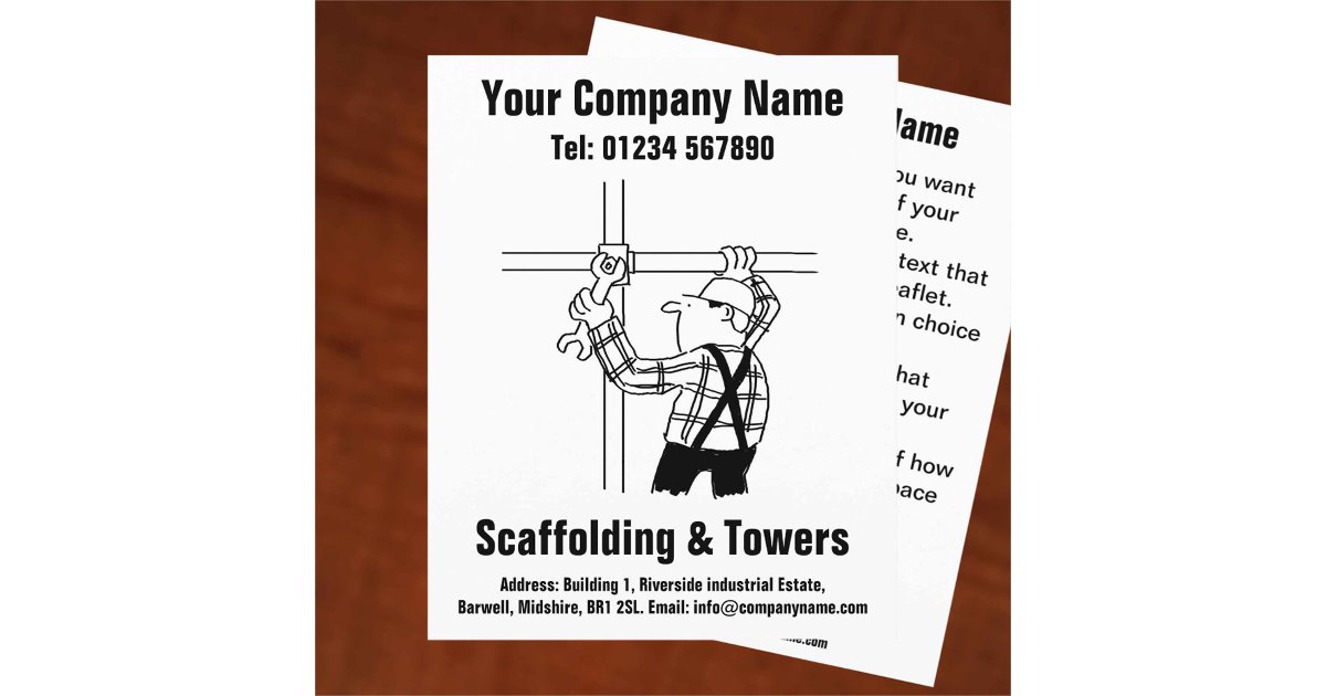 Scaffolding Cartoon Design Flyer | Zazzle