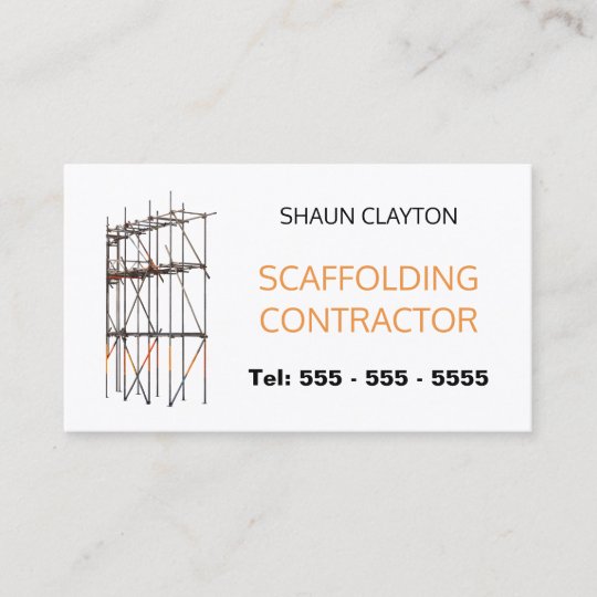 Scaffolding Contractor Business Card | Zazzle.com