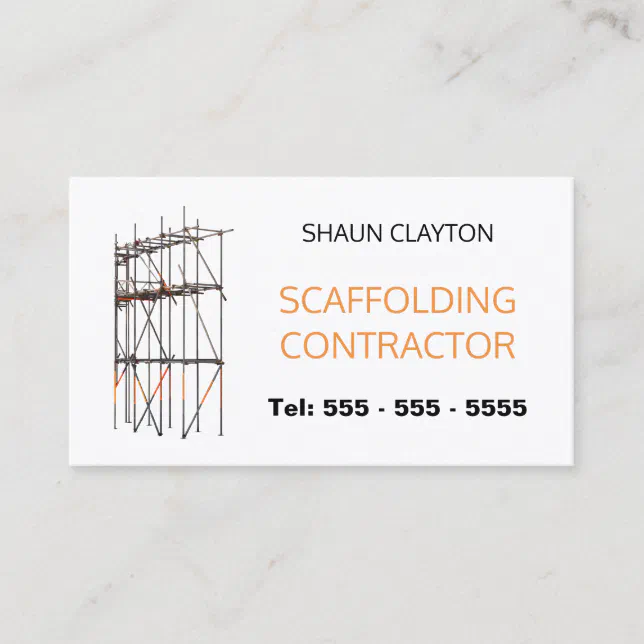 Scaffolding Contractor Business Card | Zazzle