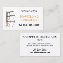 Scaffolding Contractor Business Card | Zazzle
