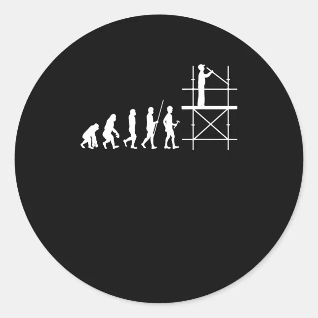 Scaffolding Evolution Craftsman Scaffolding Classic Round Sticker | Zazzle