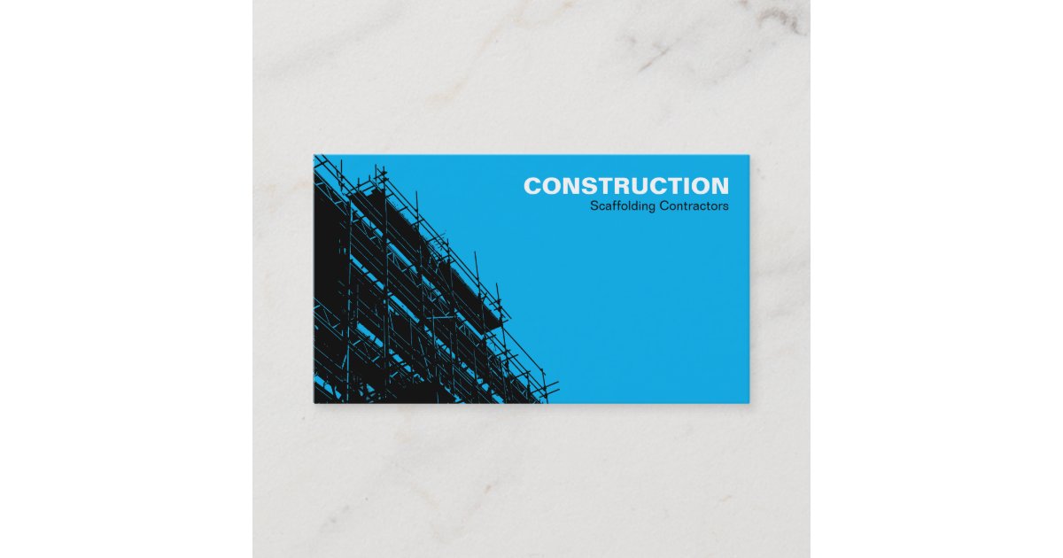 Scaffolding HC - Blue Business Card | Zazzle
