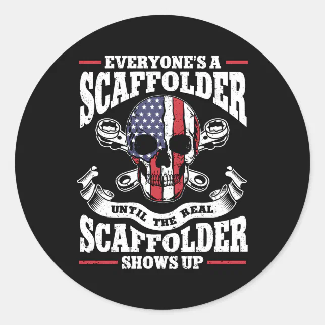 Scaffolding Scaffold Builder Scaffolder Classic Round Sticker | Zazzle