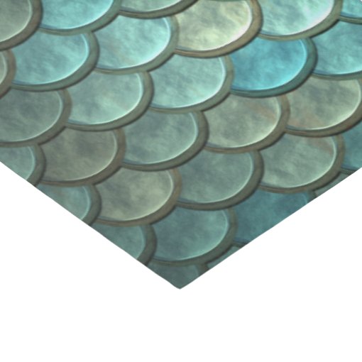 Scales in Teal and Silver Tissue Paper | Zazzle