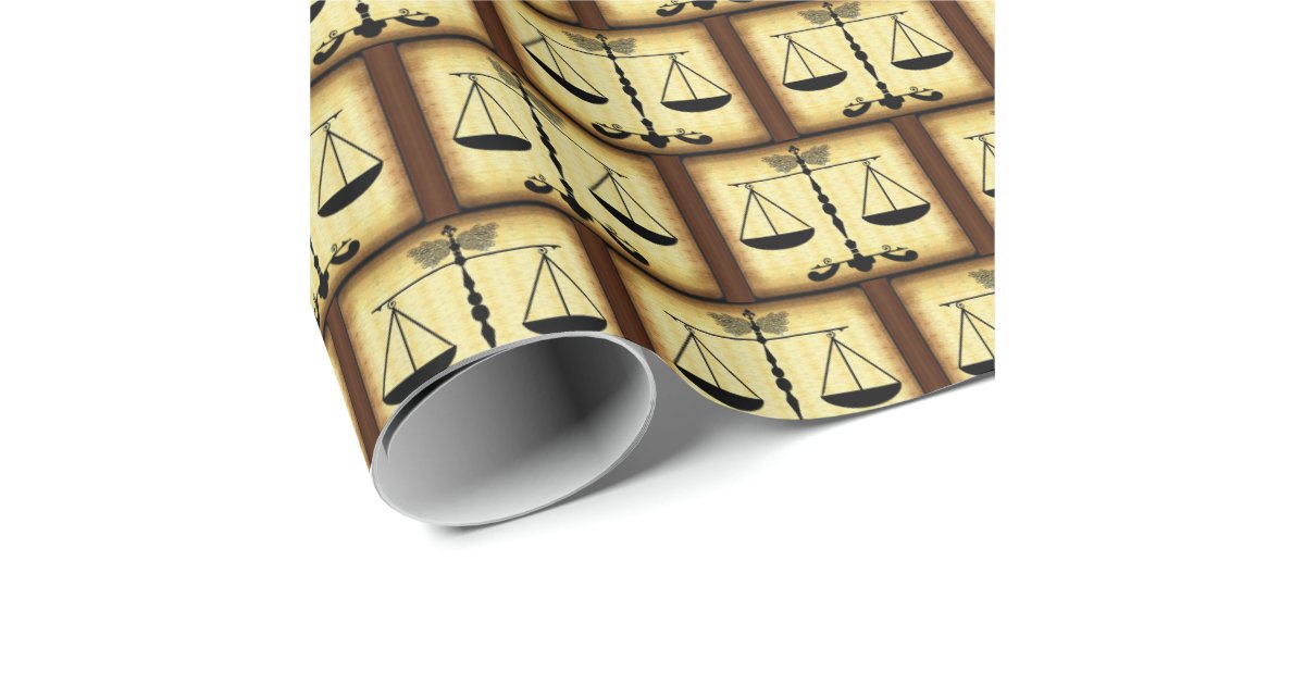 Scales/ Judge/ Justice Wrapping Paper | Zazzle
