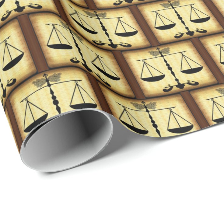 Scales/ Judge/ Justice Wrapping Paper | Zazzle