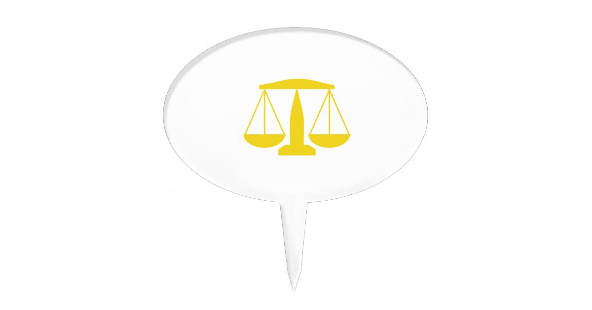 SCALES OF JUSTICE CAKE TOPPER | Zazzle