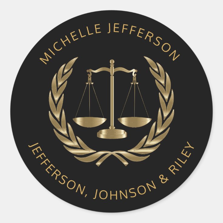 Scales of Justice Classic Round Sticker | Zazzle
