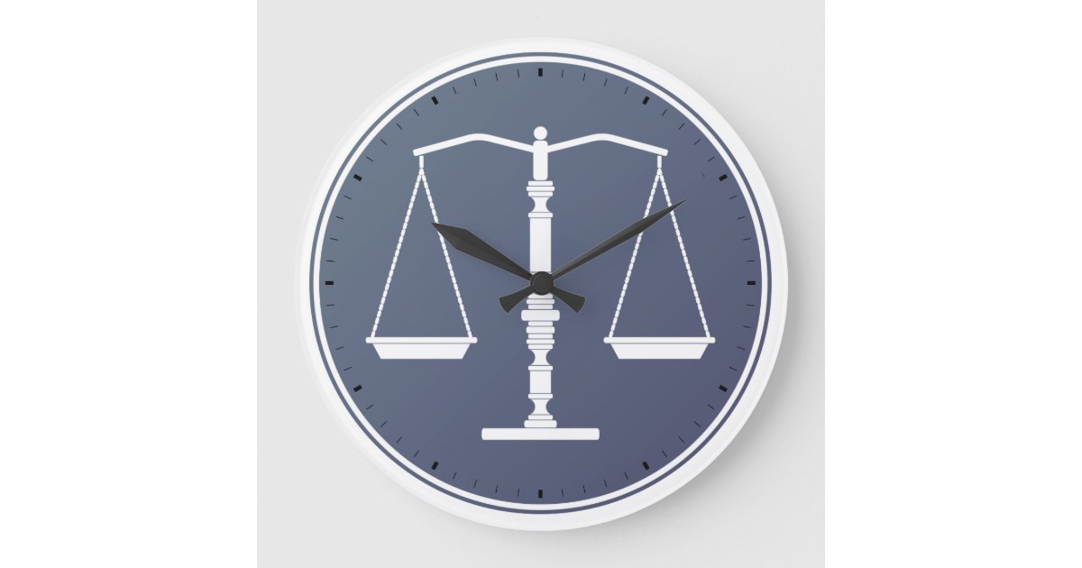 Scales of Justice Clock | Zazzle