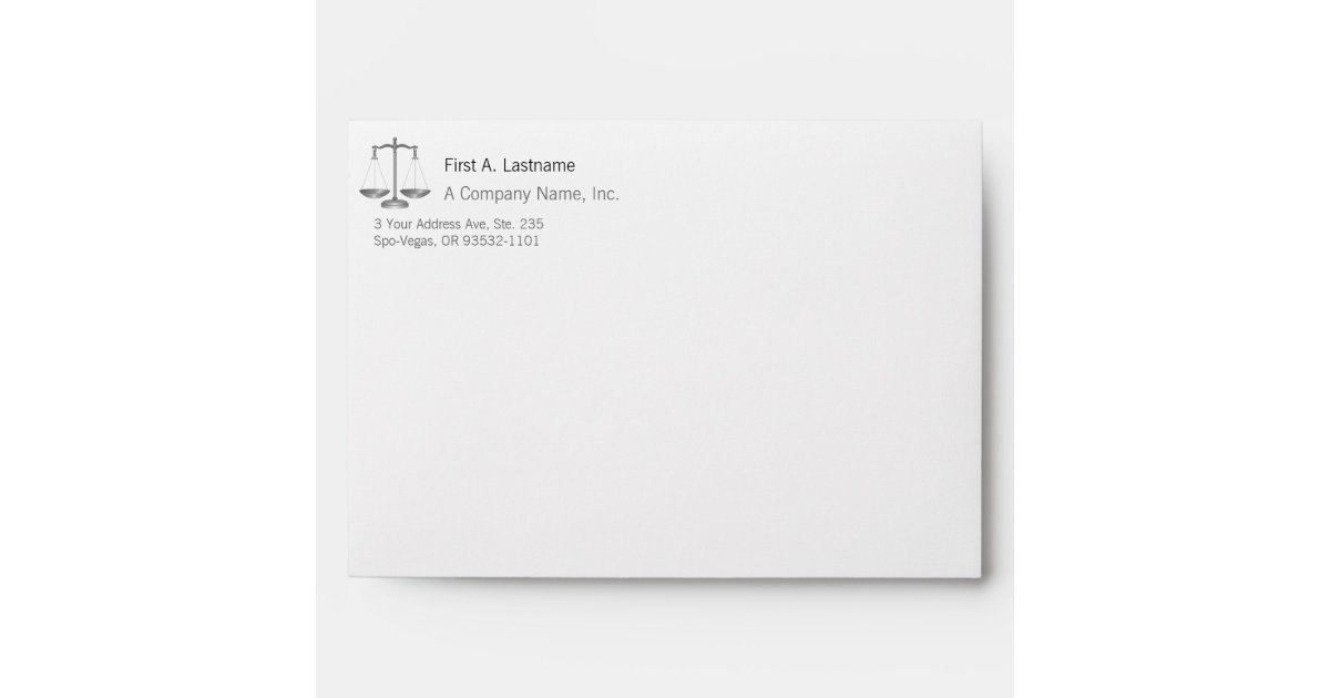 Scales of Justice Envelope | Zazzle