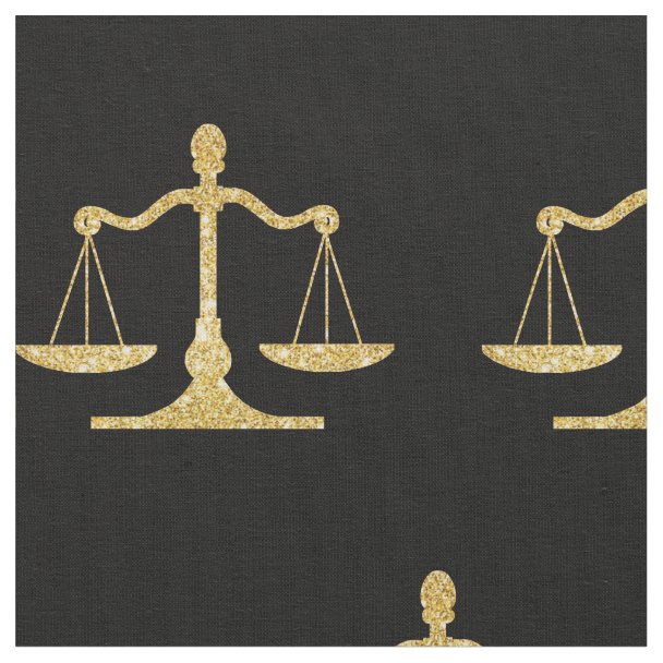 Scales of Justice | Law Gifts Fabric | Zazzle