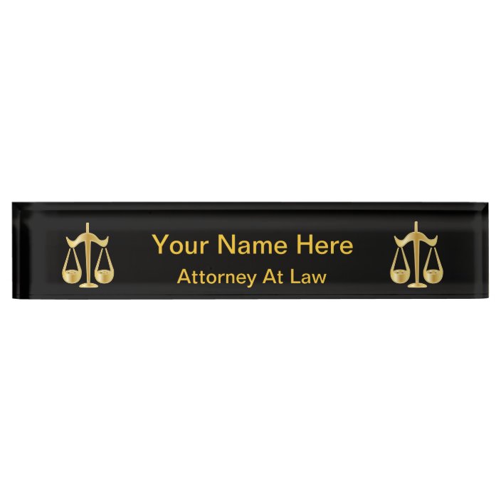 Scales of Justice | Law | DIY Text Desk Name Plate | Zazzle.com