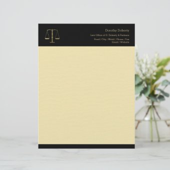 Scales of Justice LAW OFFICE Letterhead | Zazzle