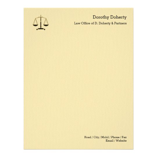 Scales of Justice LAW OFFICE Letterhead | Zazzle.com