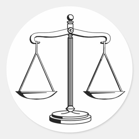 Scales of Justice - Law sticker | Zazzle.com