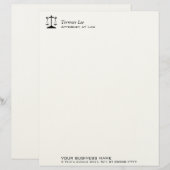 Scales of Justice Letterhead | Zazzle