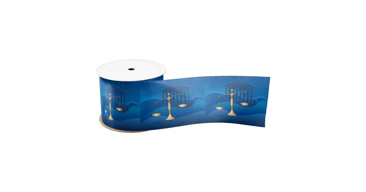 Scales of Justice Satin Ribbon | Zazzle