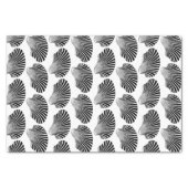 Scallop Shell Block Print, Black and White Tissue Paper | Zazzle