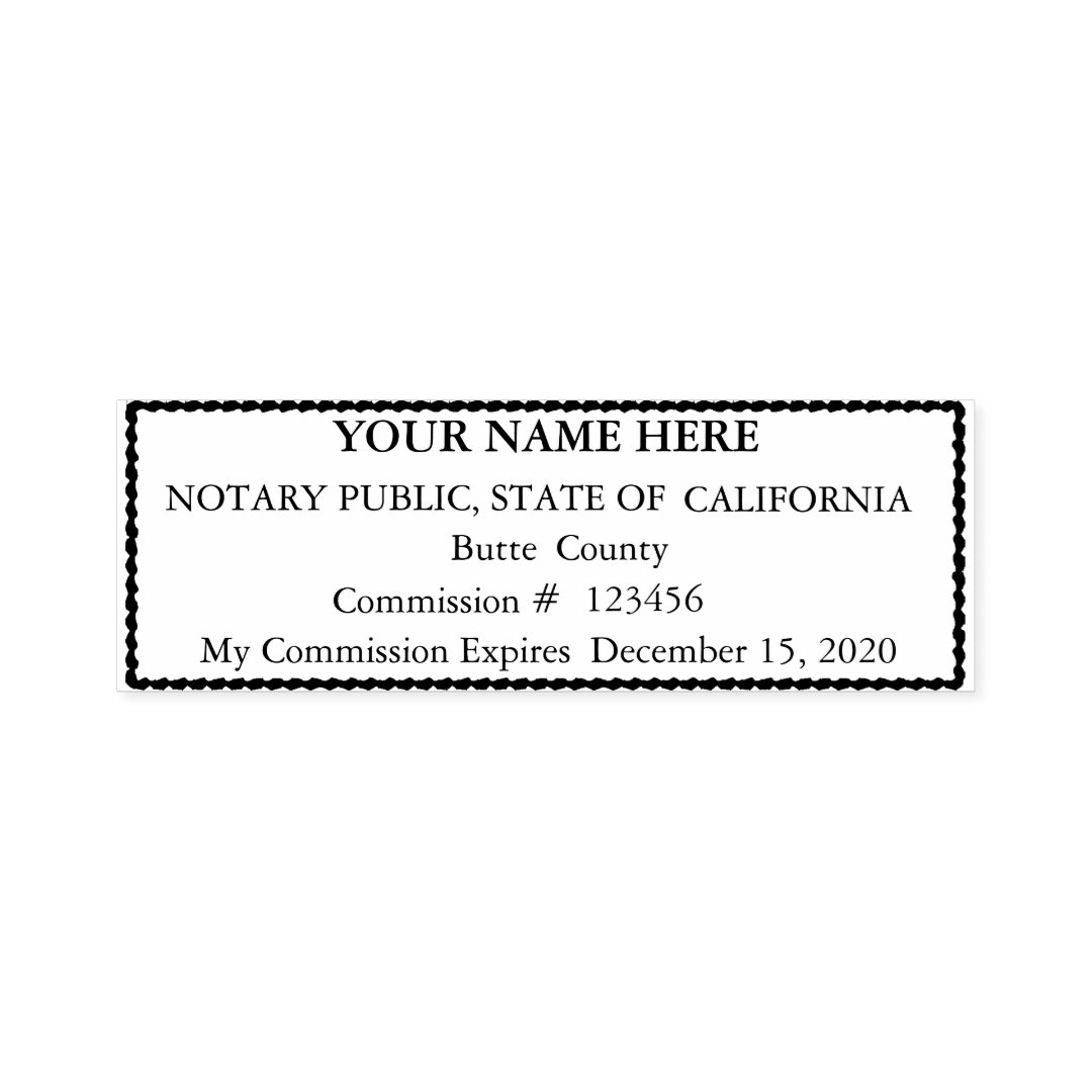Scalloped Border Notary Public Seal Stamp | Zazzle