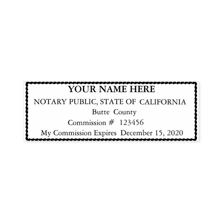 Scalloped Border Notary Public Seal Stamp | Zazzle