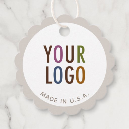 Scalloped Custom Retail Price Tags with String | Zazzle