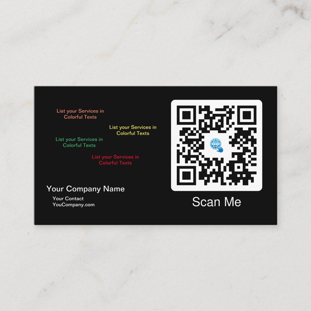 Scan Me Business Card | Zazzle